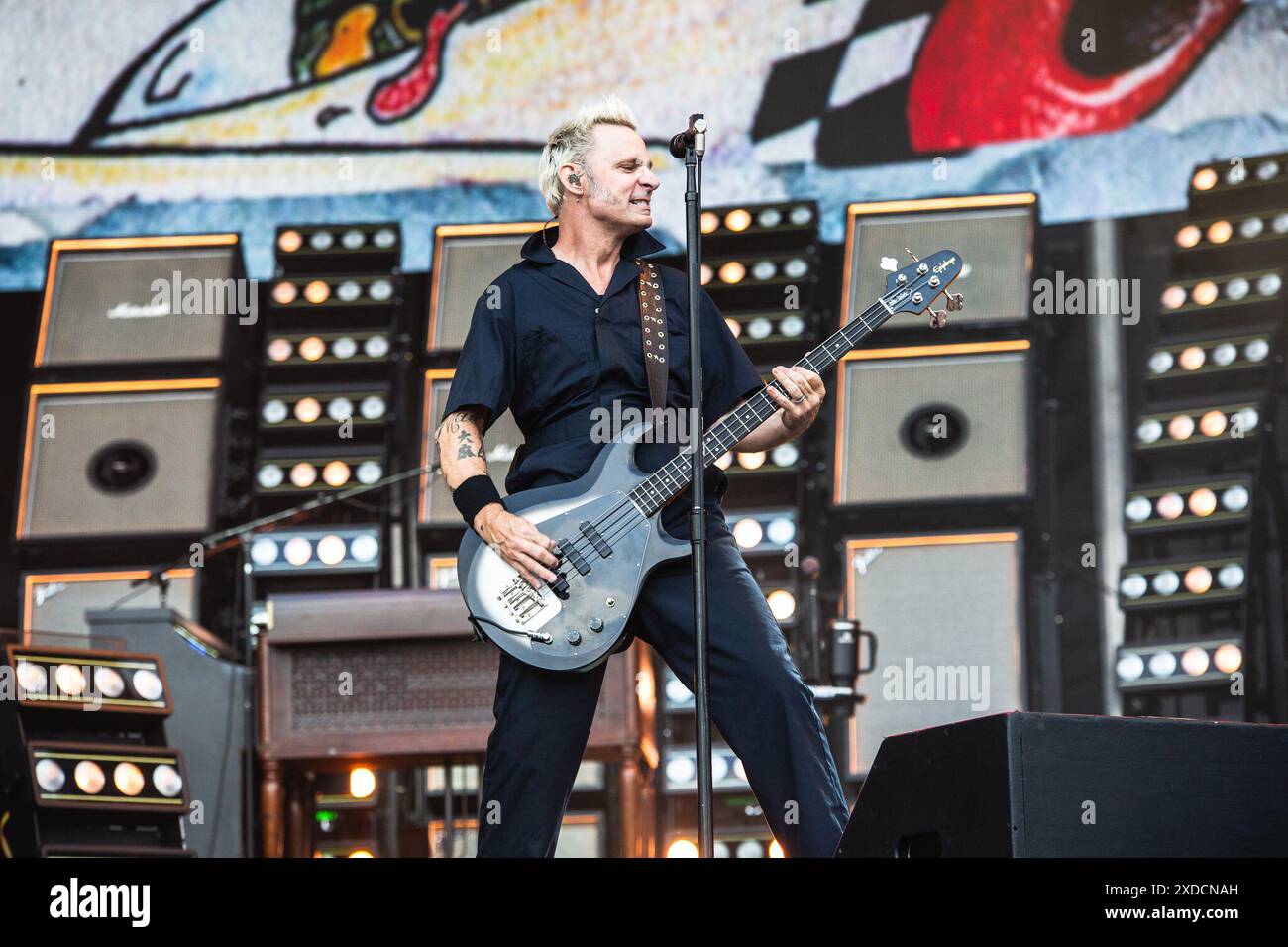 June 21, 2024: Billie Joe Armstrong, bassist and backing vocalist Mike ...