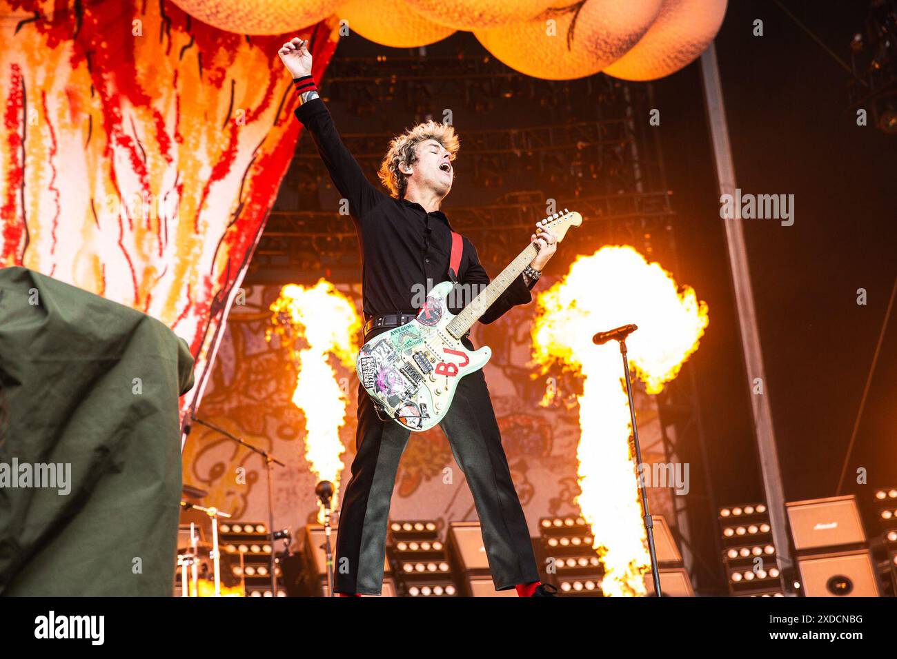 June 21, 2024: Billie Joe Armstrong, bassist and backing vocalist Mike ...