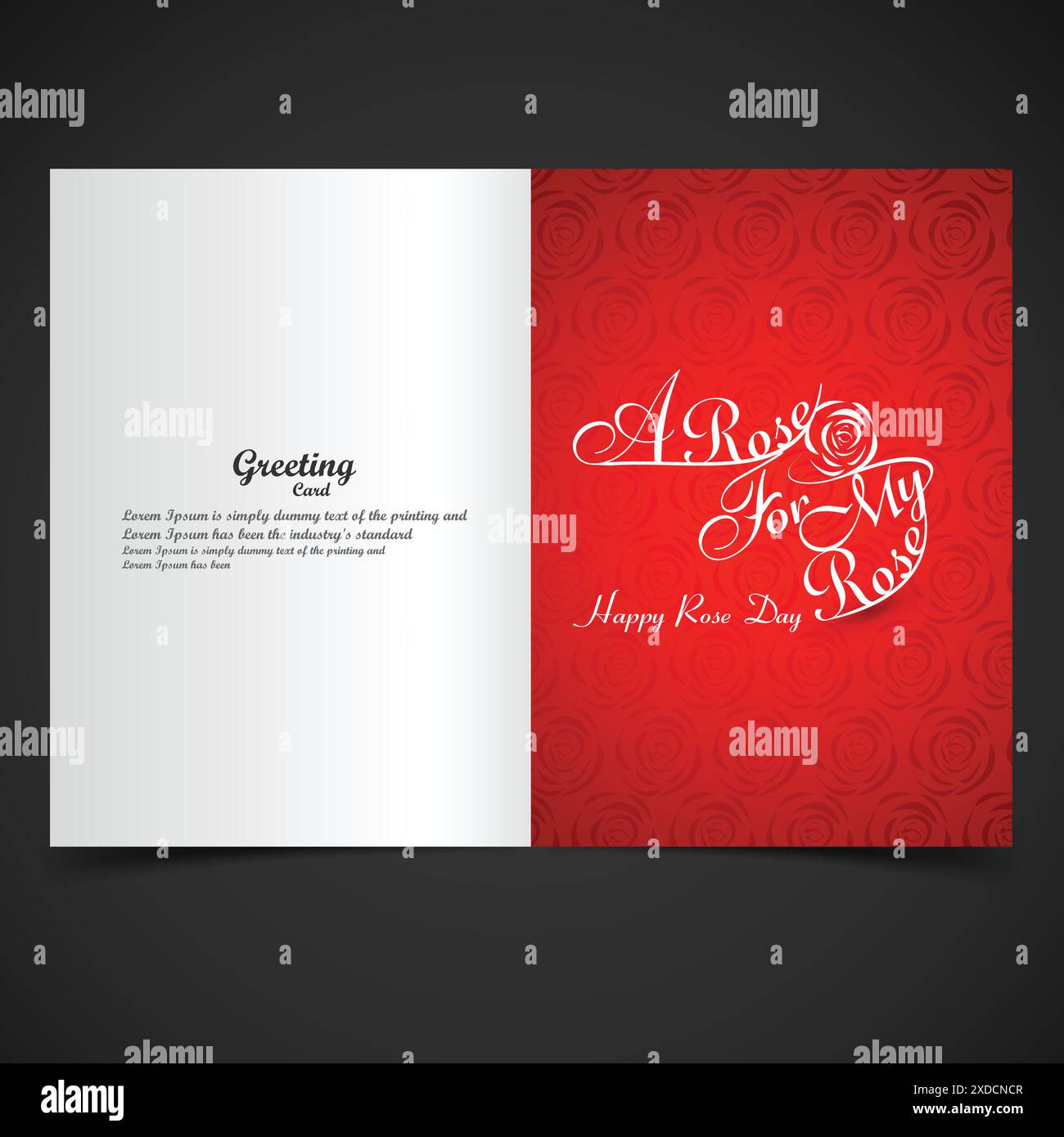 Red valentines day roses Stock Vector Images - Alamy