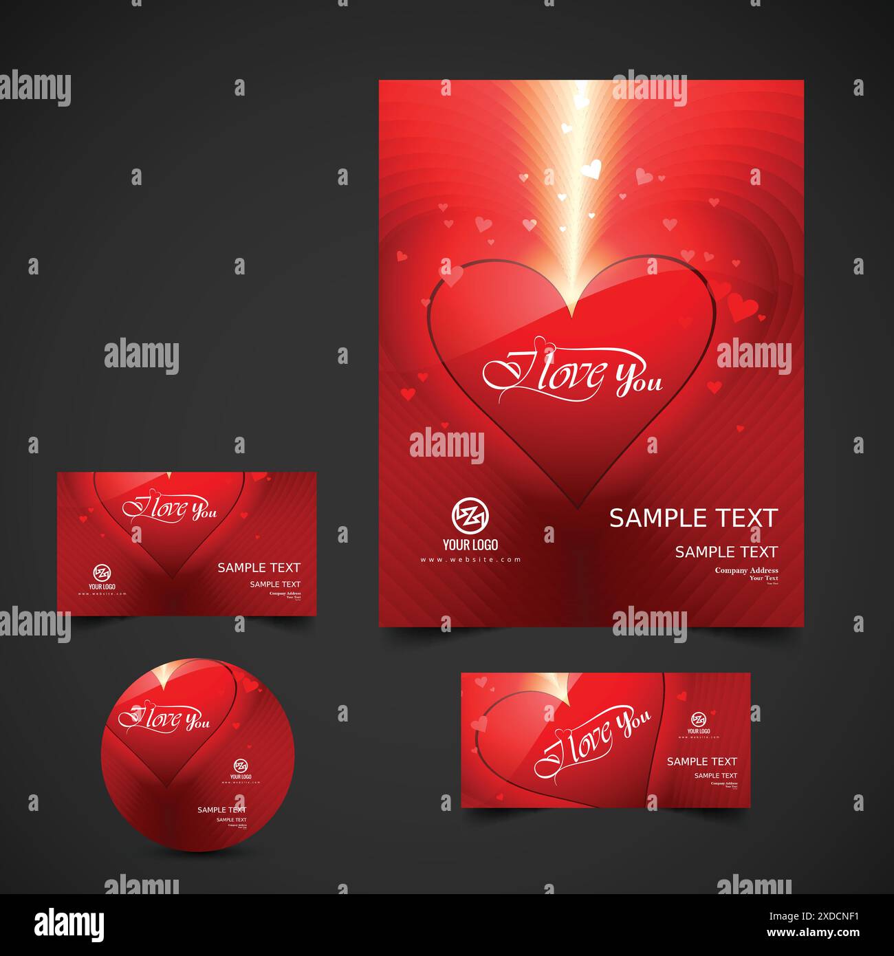 Neon heart valentines day background Stock Vector Images - Alamy