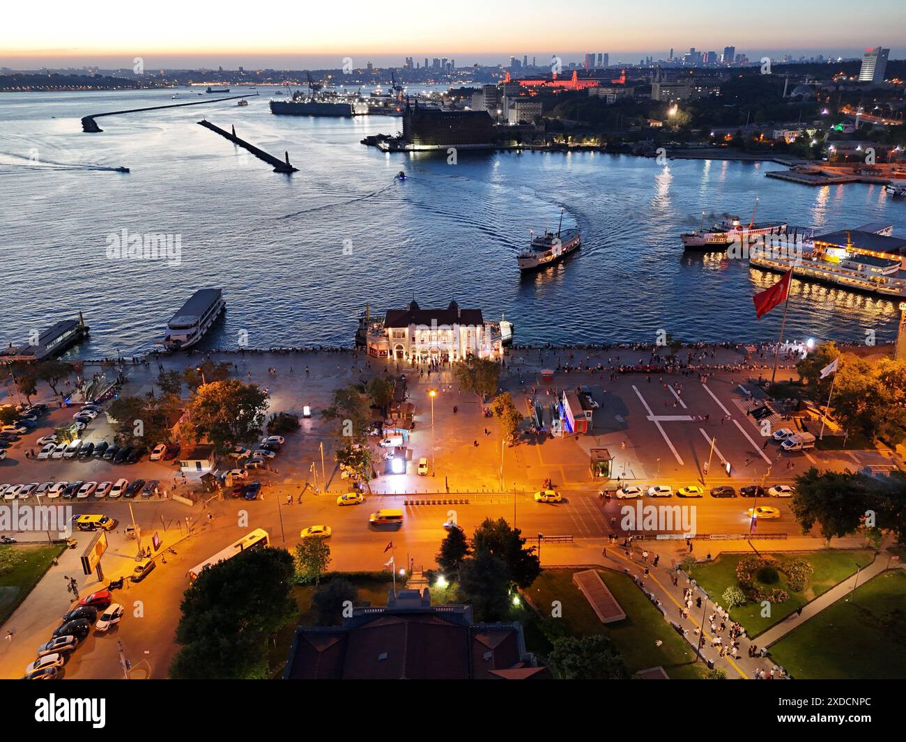 Aerial drone shot istanbul bosphorus hi-res stock photography and ...