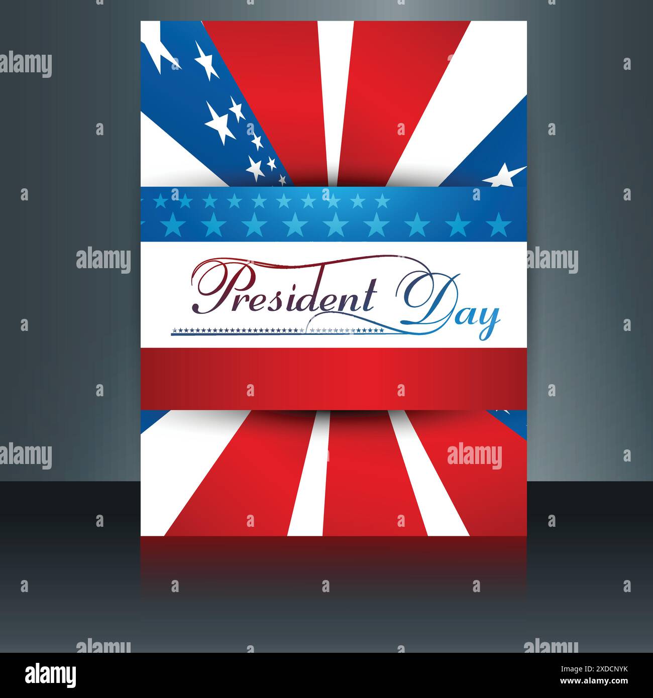 presidents day brochure vector design illustration Stock Vector Image ...