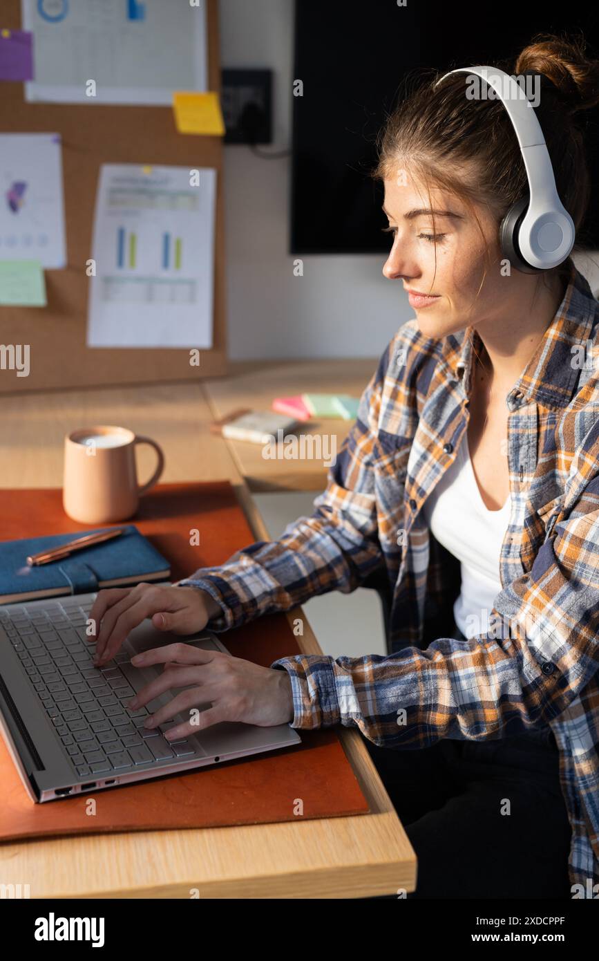 Young freelancer wearing wireless hi-res stock photography and images ...