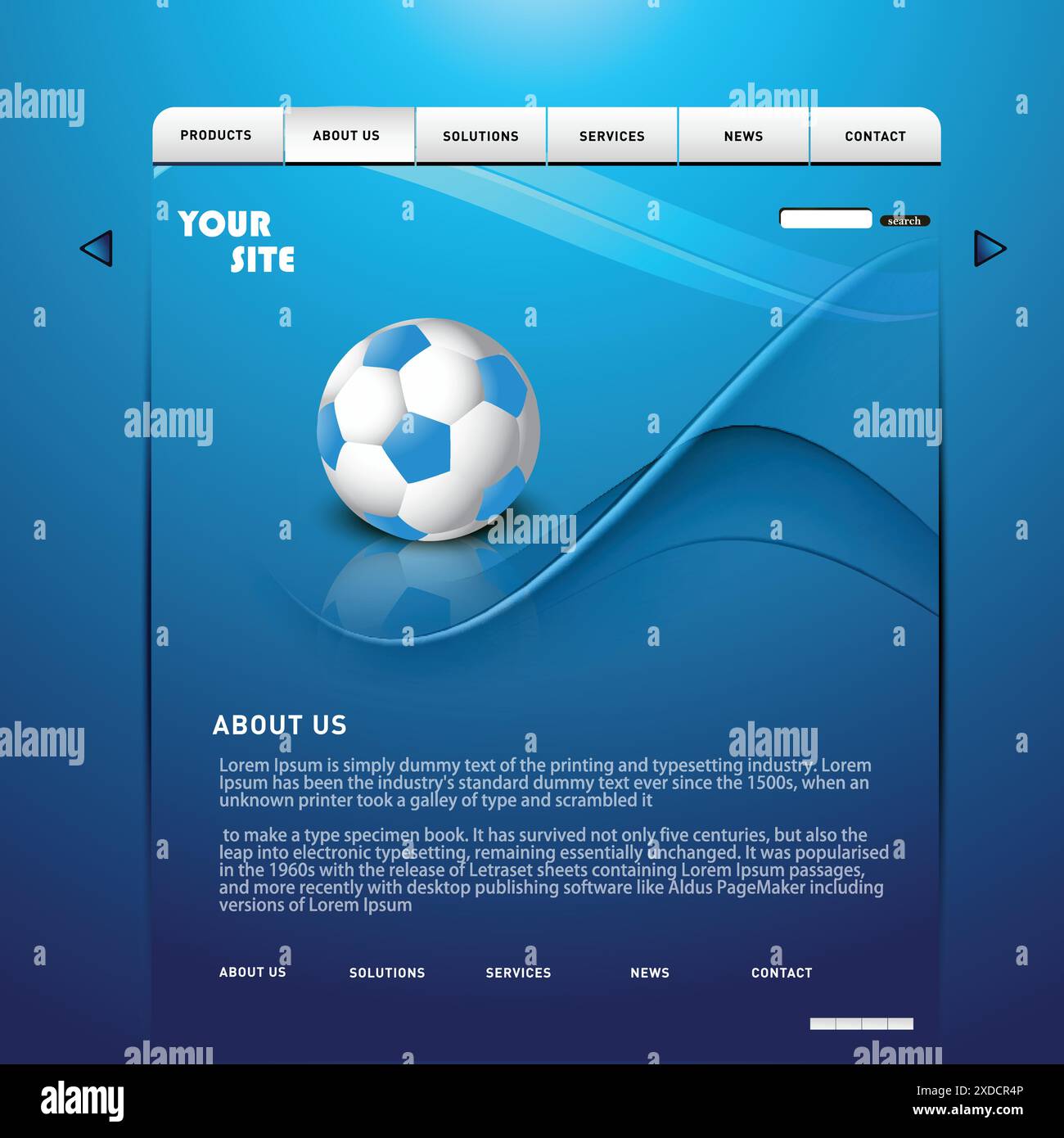 blue shiny website layout Stock Vector Image & Art - Alamy