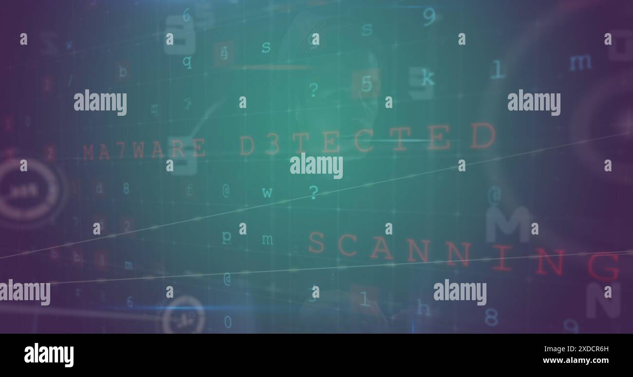 Image of cyber attack data processing over network of connections Stock Photo - Alamy