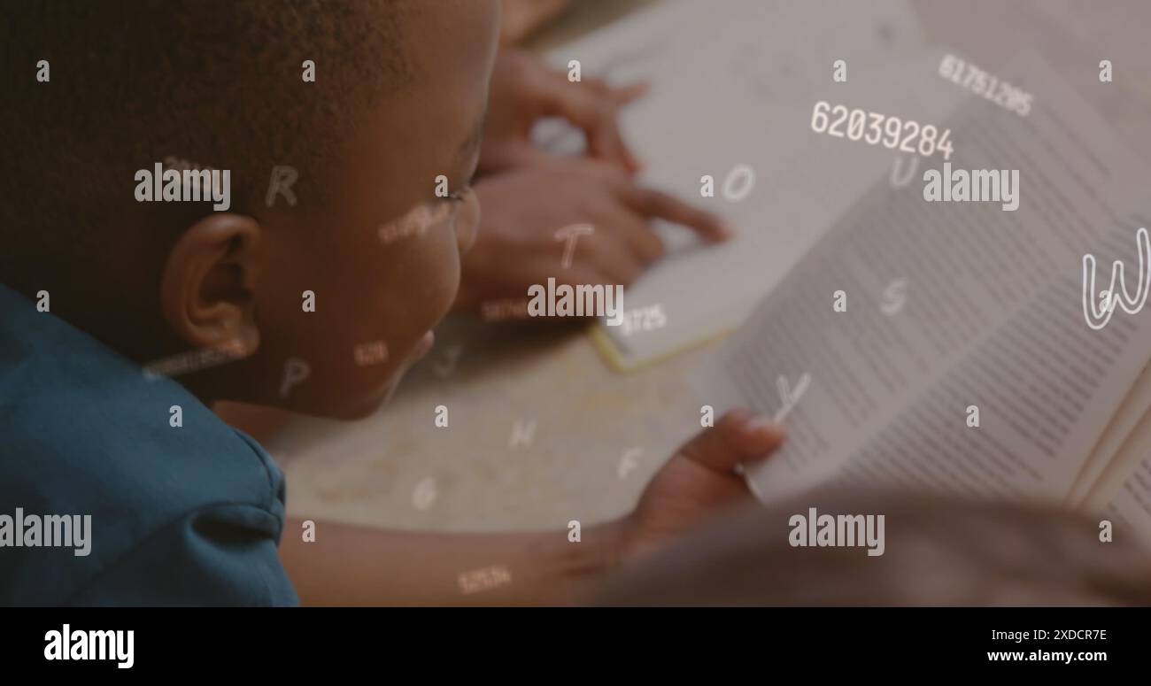 Image of changing numbers and letters, overhead view of african ... Image of changing numbers and letters, overhead view of african ...