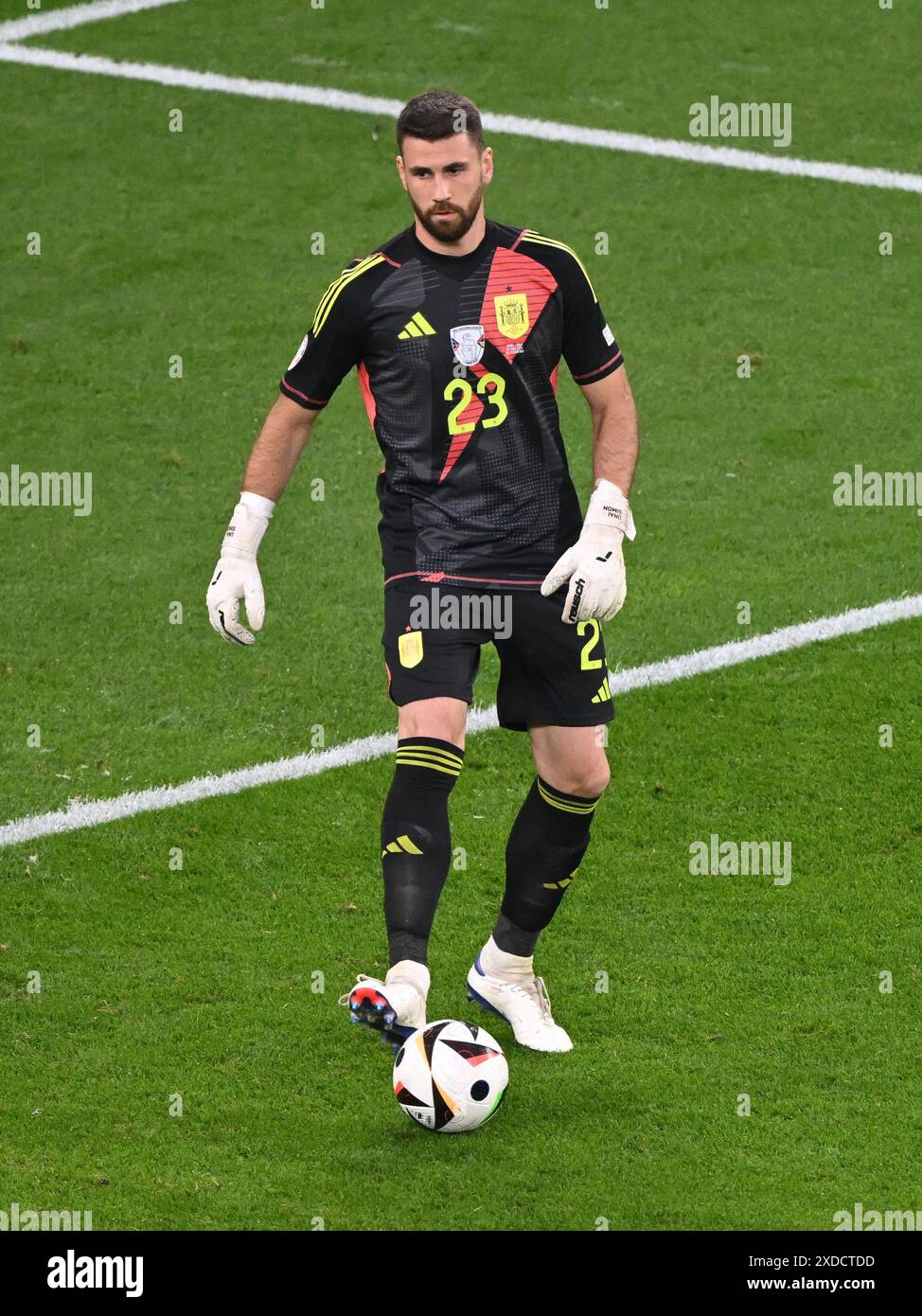 GELSENKIRCHEN - Spain goalkeeper Unai Simon during the UEFA EURO 2024 ...