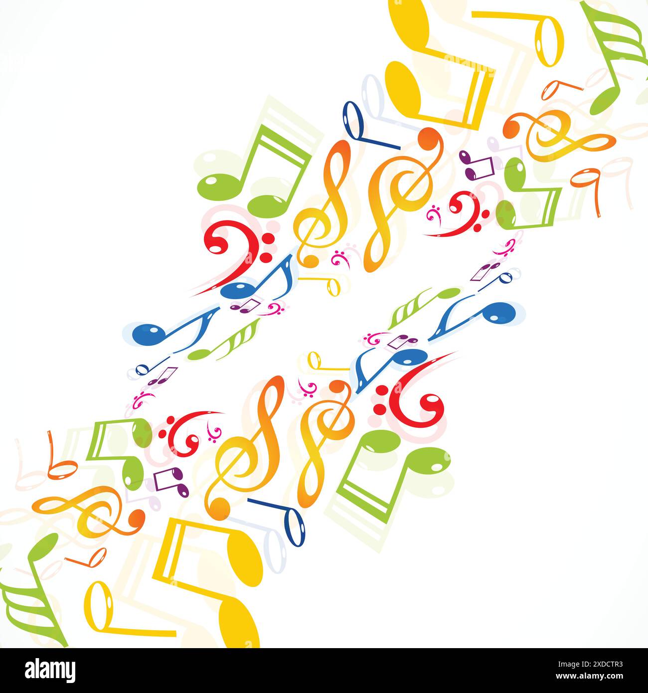 colorful musical notes background Stock Vector Image & Art - Alamy