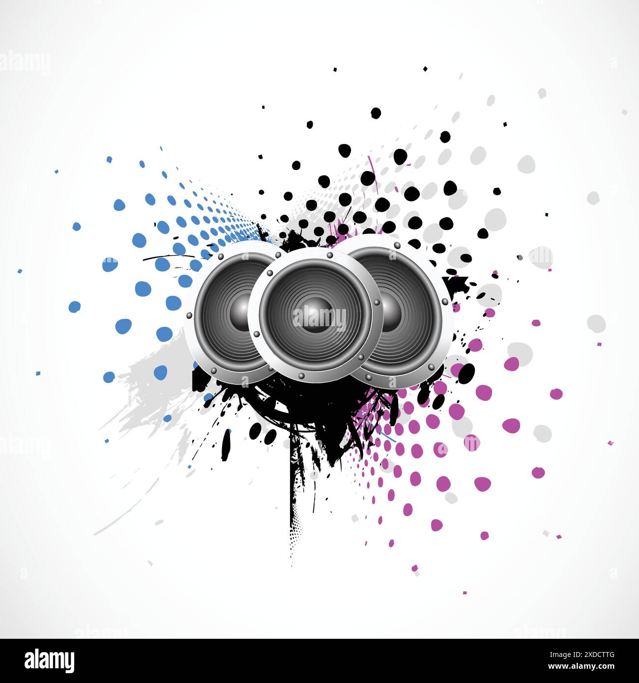 Speaker music neon studio Stock Vector Images - Alamy