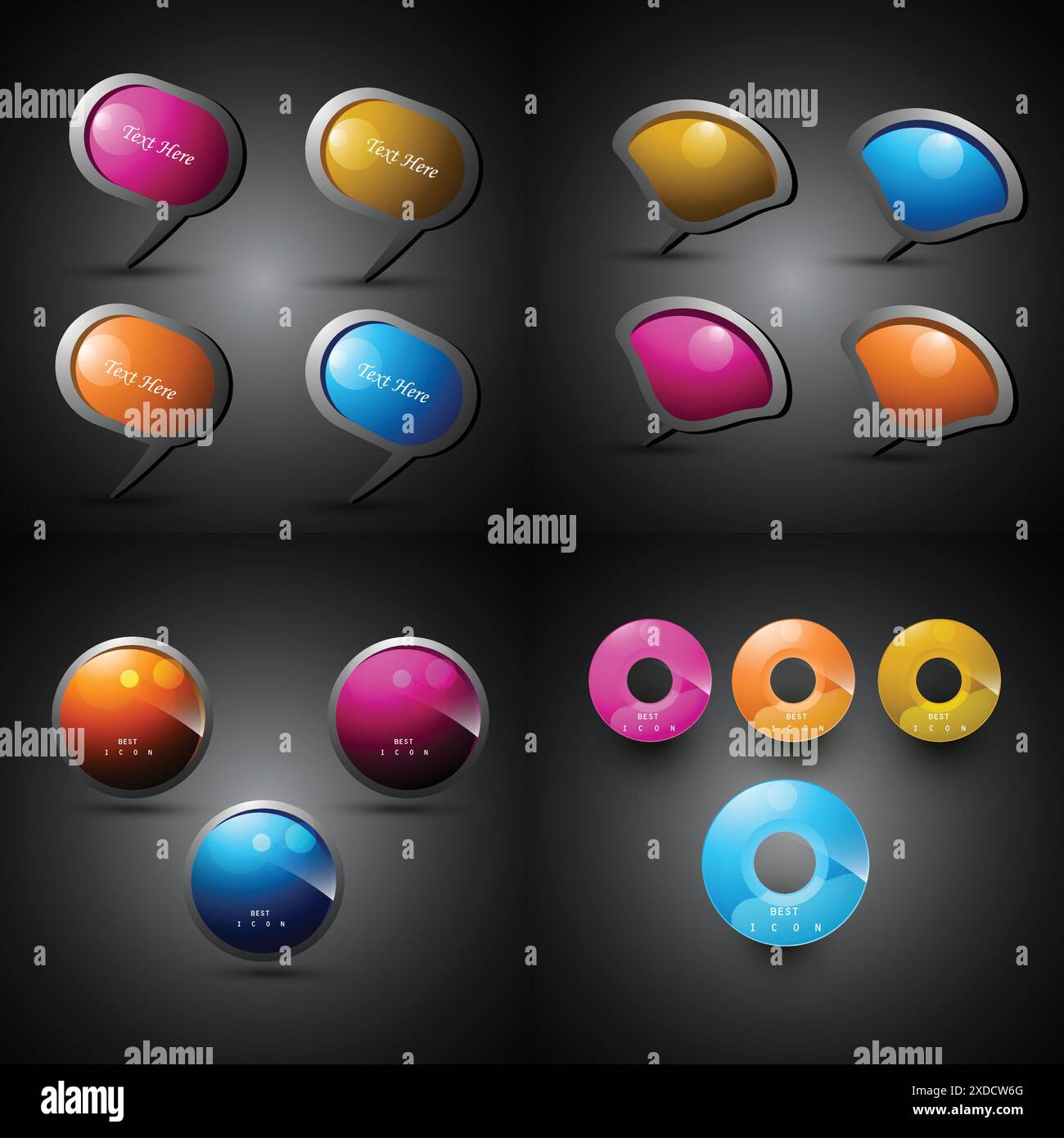 colorful web icons vector design illustration Stock Vector Image & Art ...