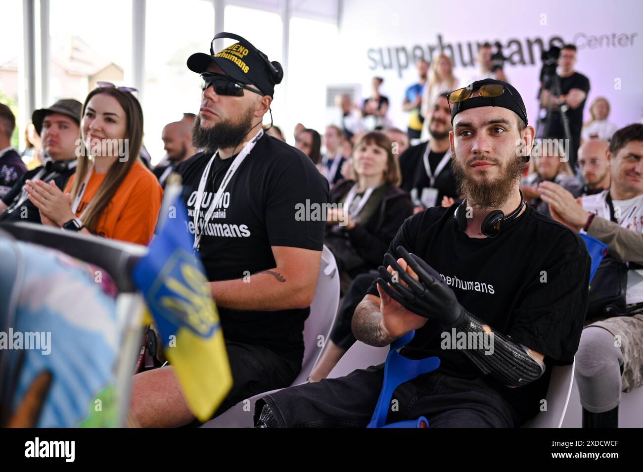 LVIV, UKRAINE - JUNE 20, 2024 - Participants in the official opening of ...
