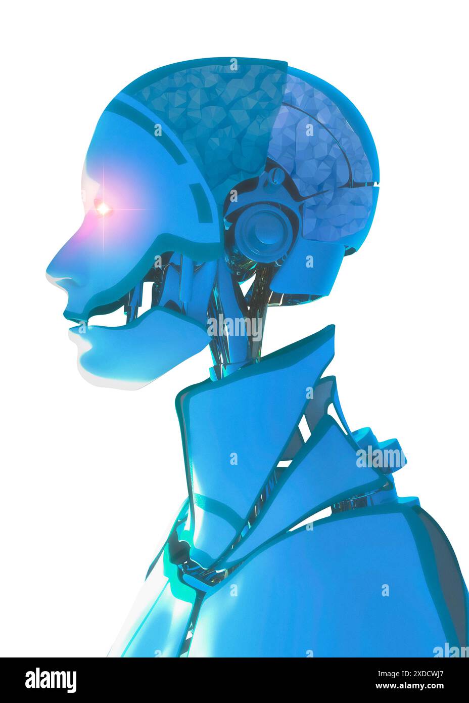 Artwork of a humanoid robot - an android. Might the human workforce one ...