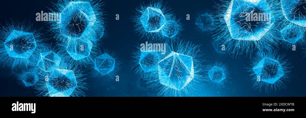 Illustrations of giant virus (phylum Nucleocytoviricota) particles ...