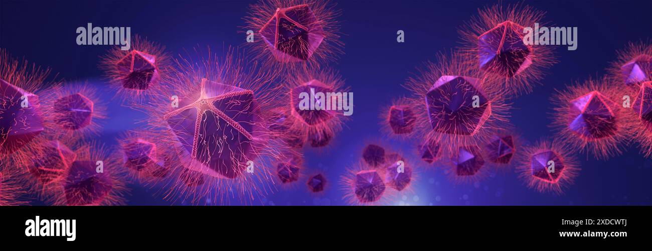 Illustrations of giant virus (phylum Nucleocytoviricota) particles ...