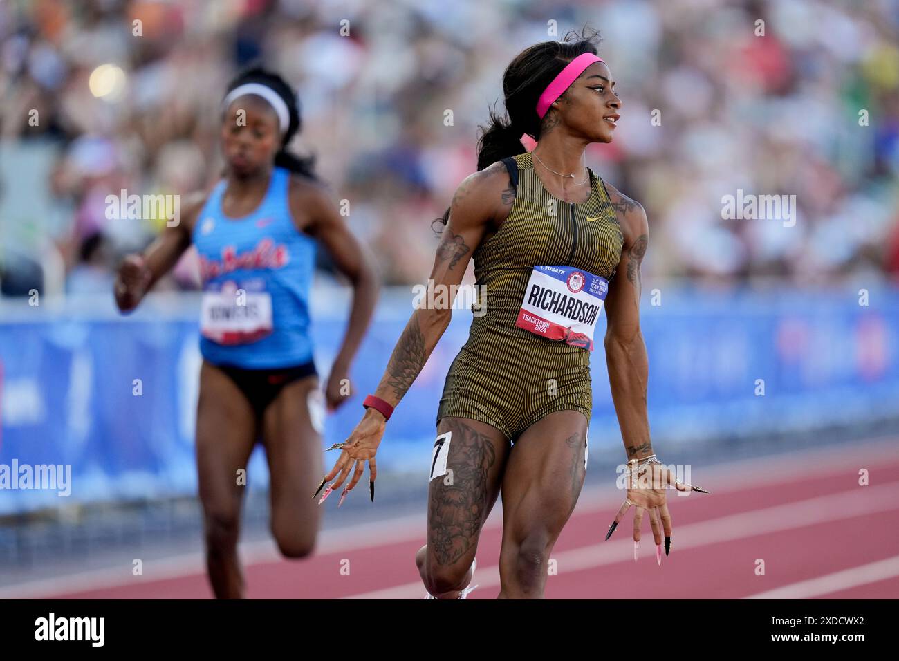 Sha'Carri Richardson wins a heat women's 100-meter run during the U.S ...