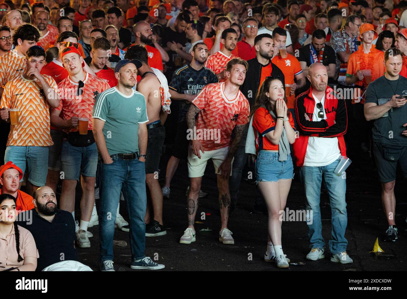 LEIPZIG - Dutch fans watch the second match at the European ...