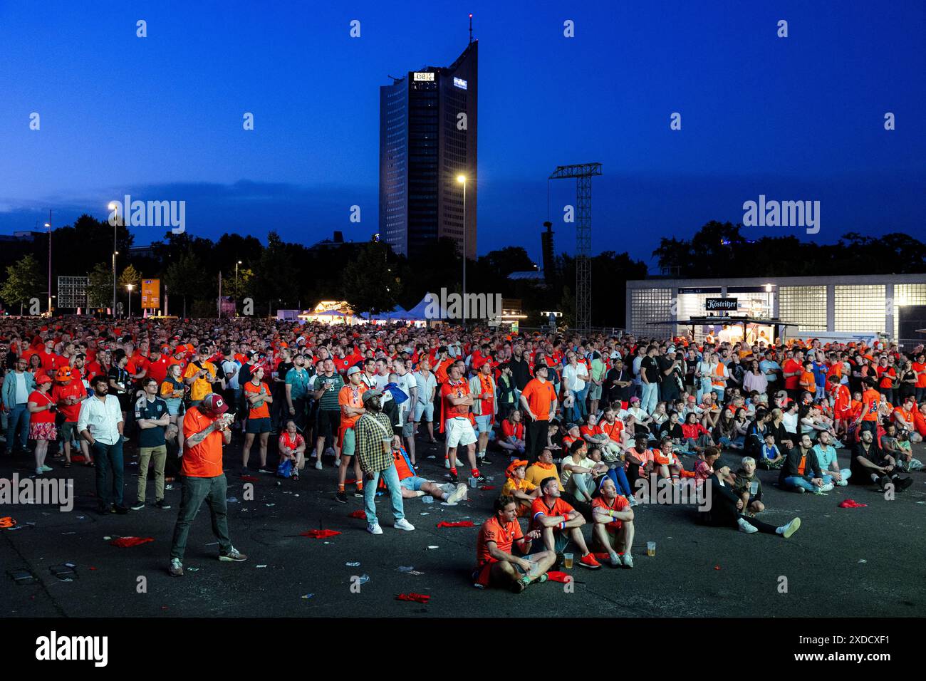 LEIPZIG - Dutch fans watch the second match at the European ...