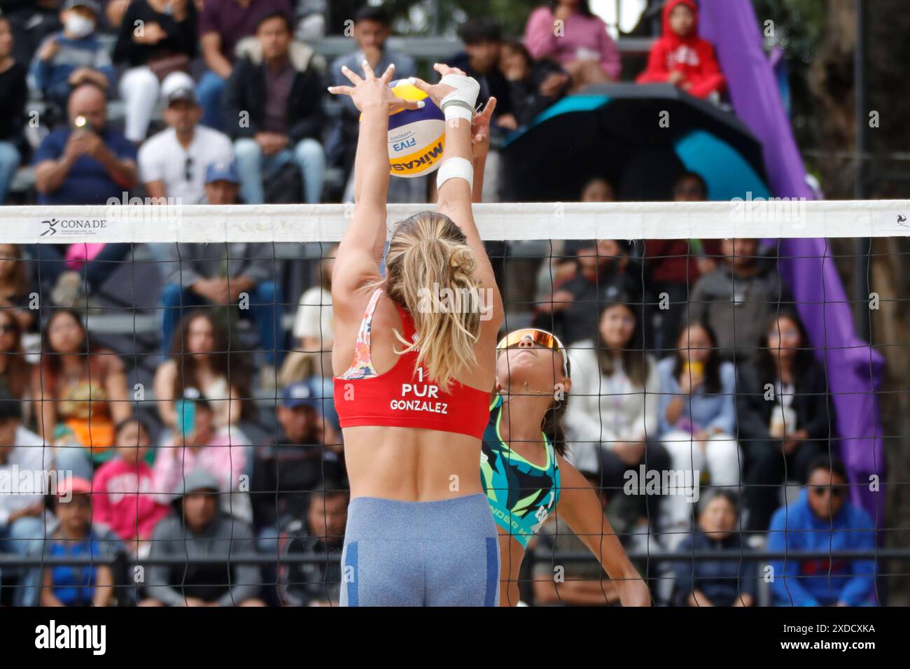 Allanis Navas #1 of Team Puerto Rico competes against El Salvador Team ...