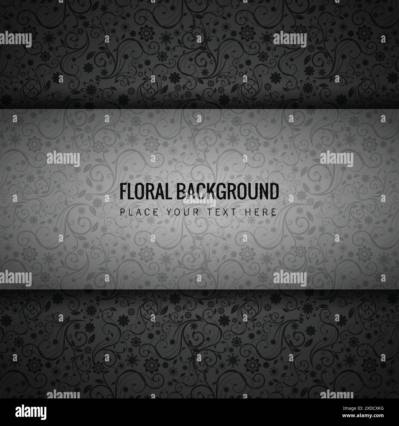 black floral background vector design illustration Stock Vector Image ...