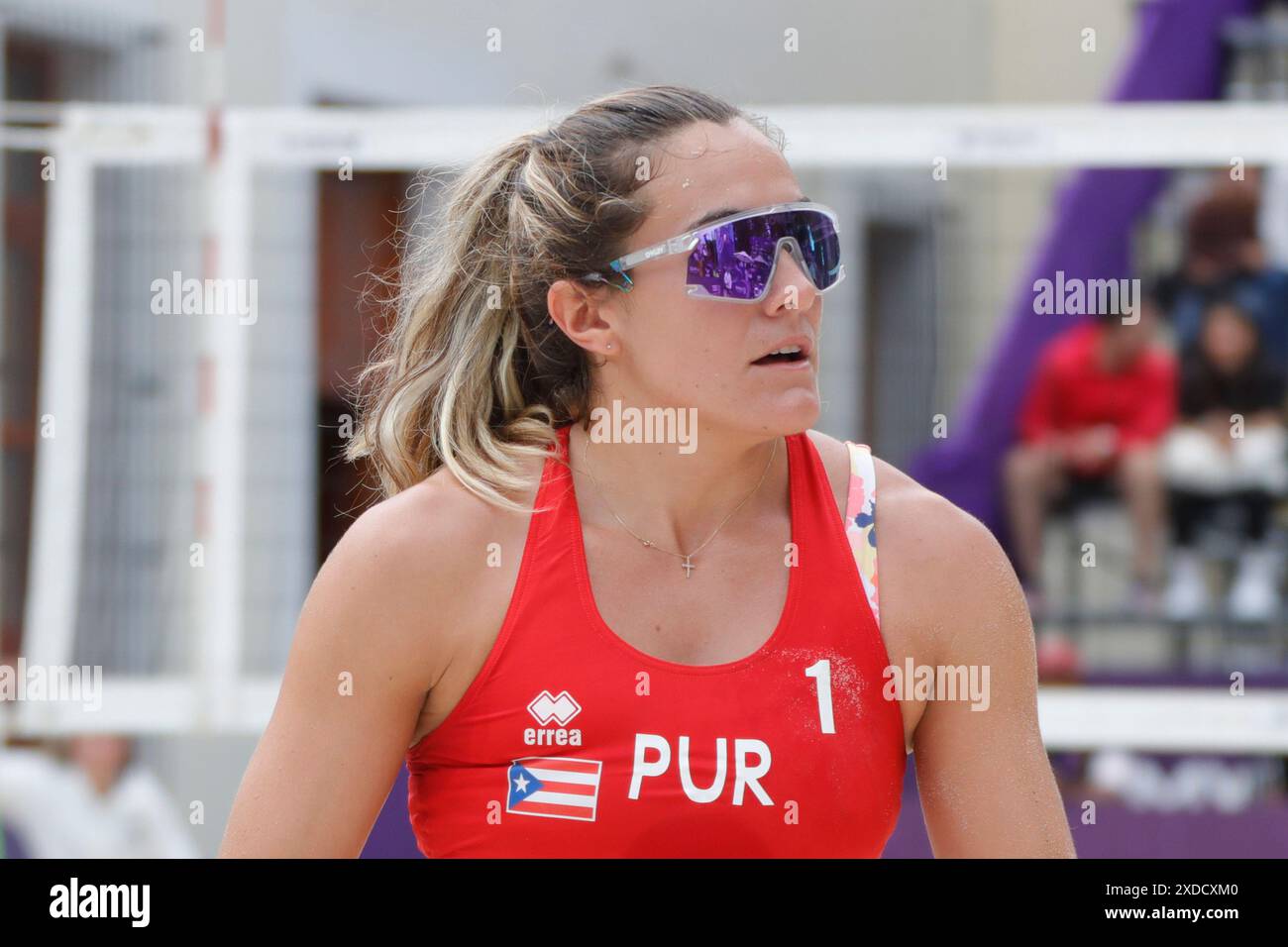 Allanis Navas #1 of Team Puerto Rico reacts against El Salvador Team ...