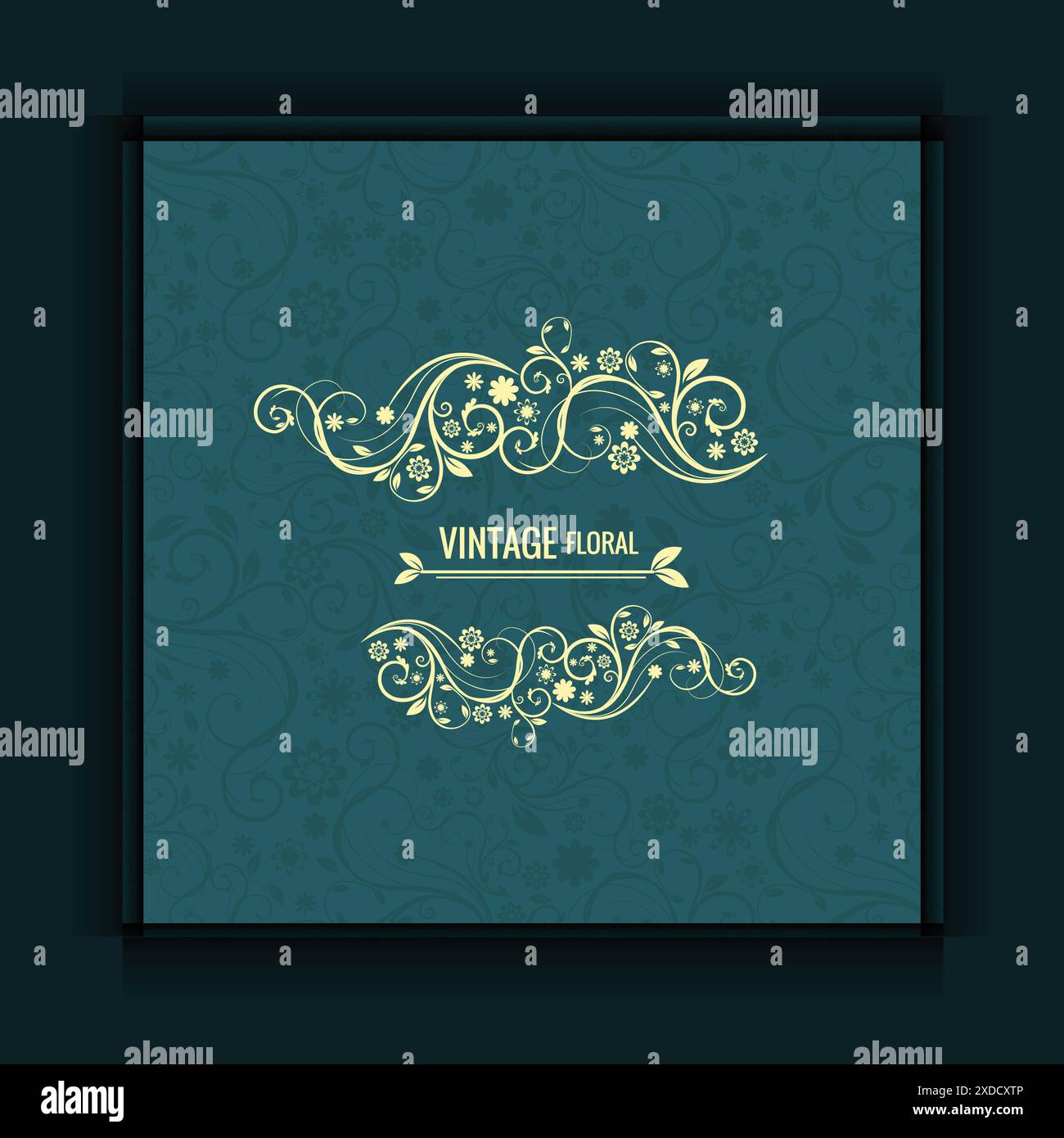 vintage frame background vector design illustration Stock Vector Image ...