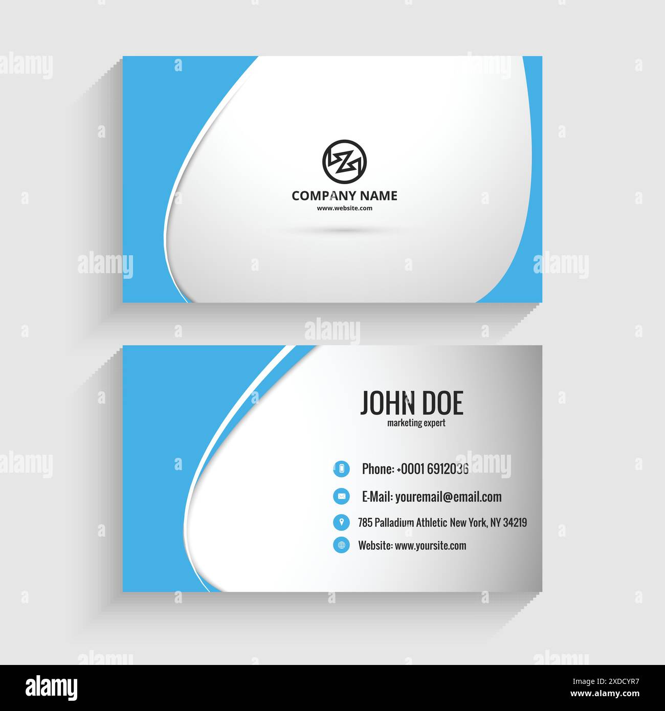 blue visiting card vector design illustration Stock Vector Image & Art ...