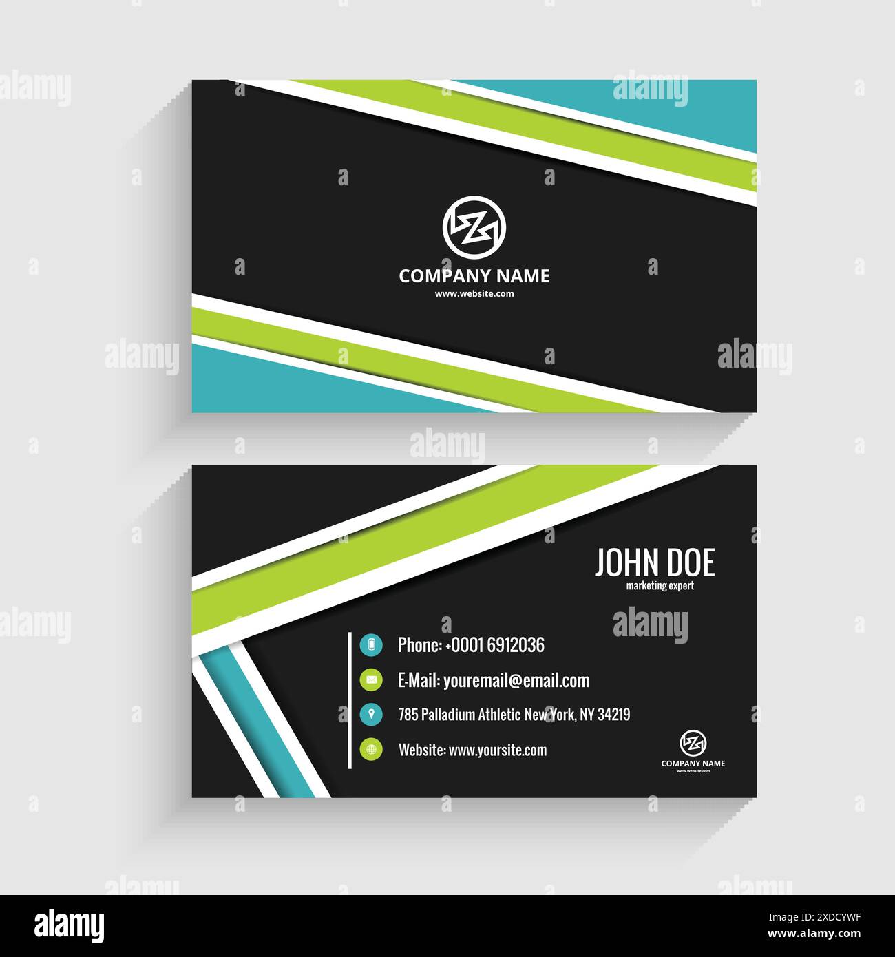 colorful visiting card vector design illustration Stock Vector Image ...