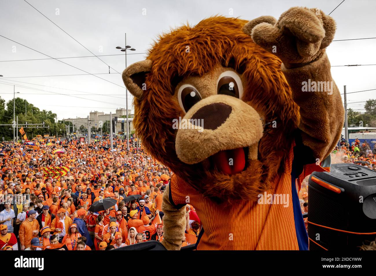 LEIPZIG - Dutch fans on the day before the second match at the European ...