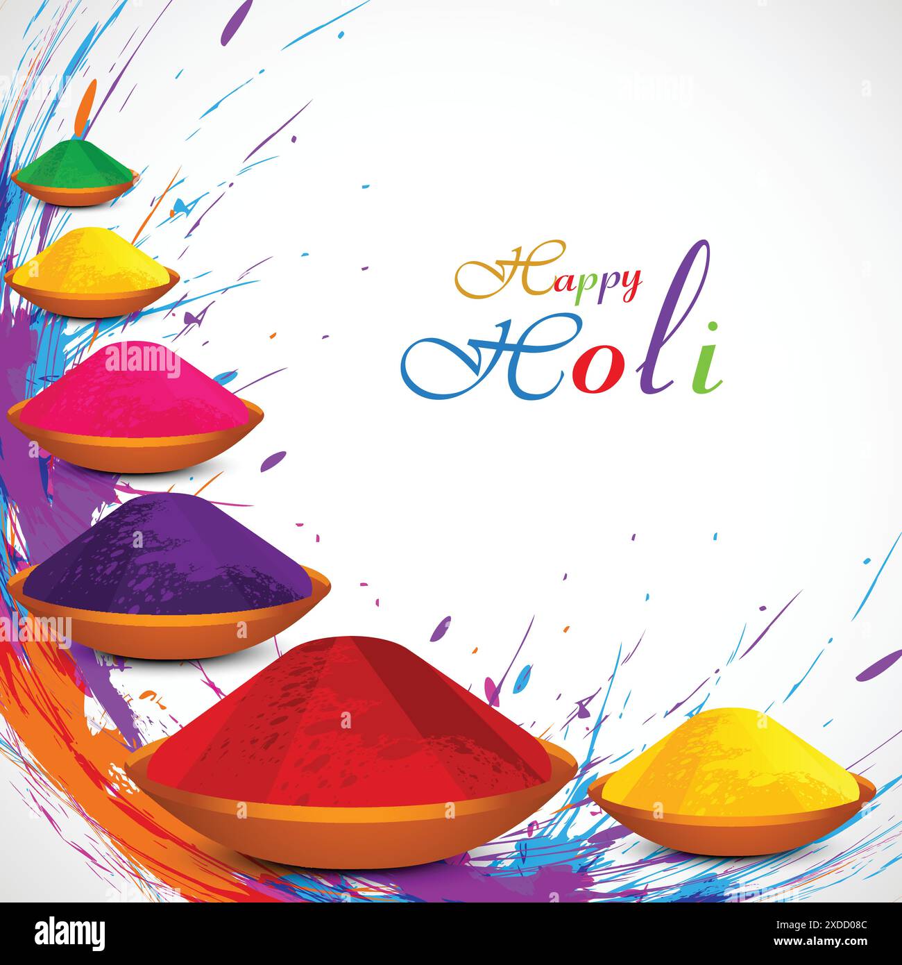 beautiful holi festival background vector design illustration Stock ...