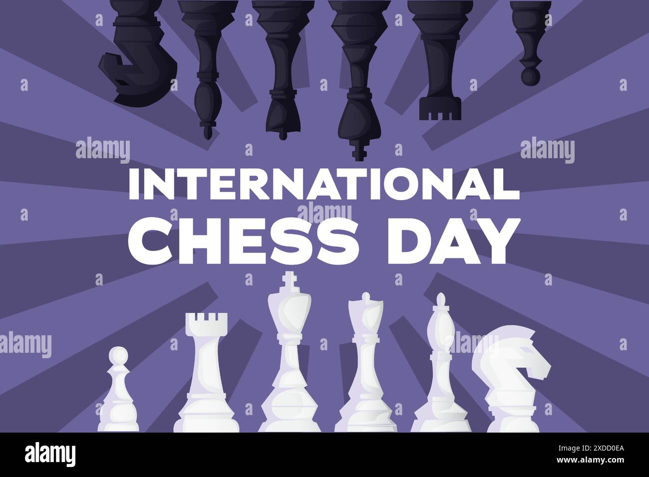 international chess day background illustration design Stock Vector ...