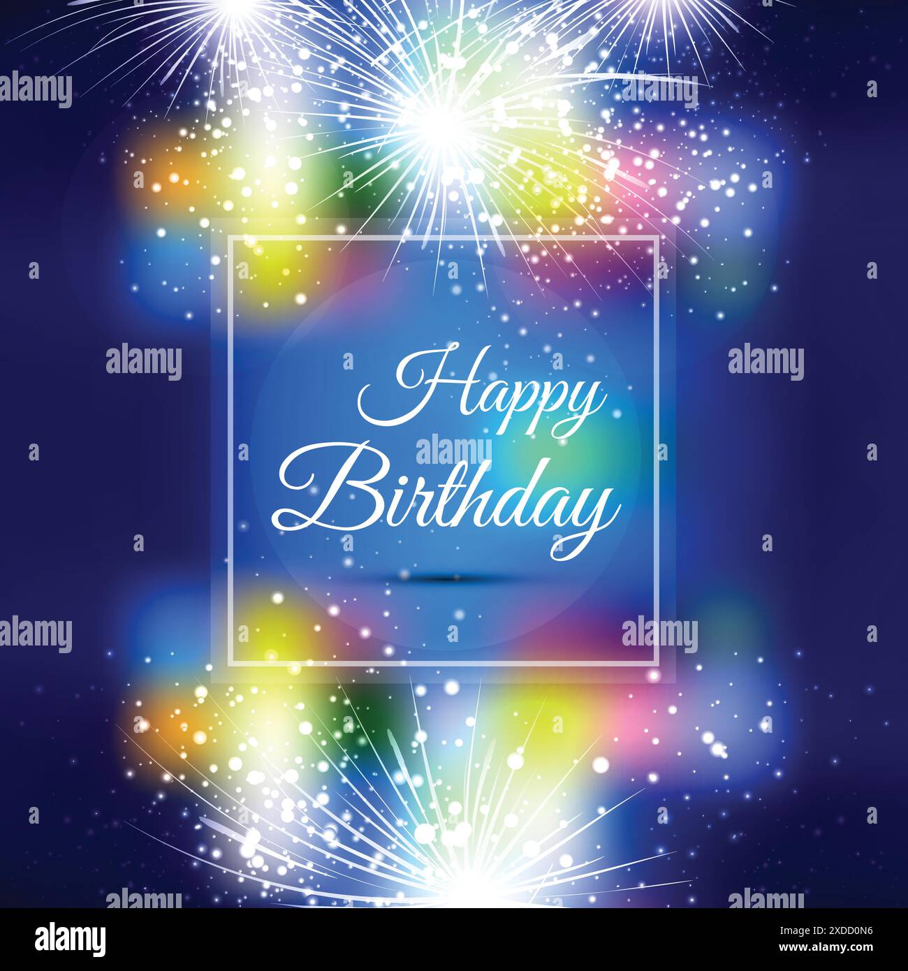 colorful happy birthday card Stock Vector Image & Art - Alamy