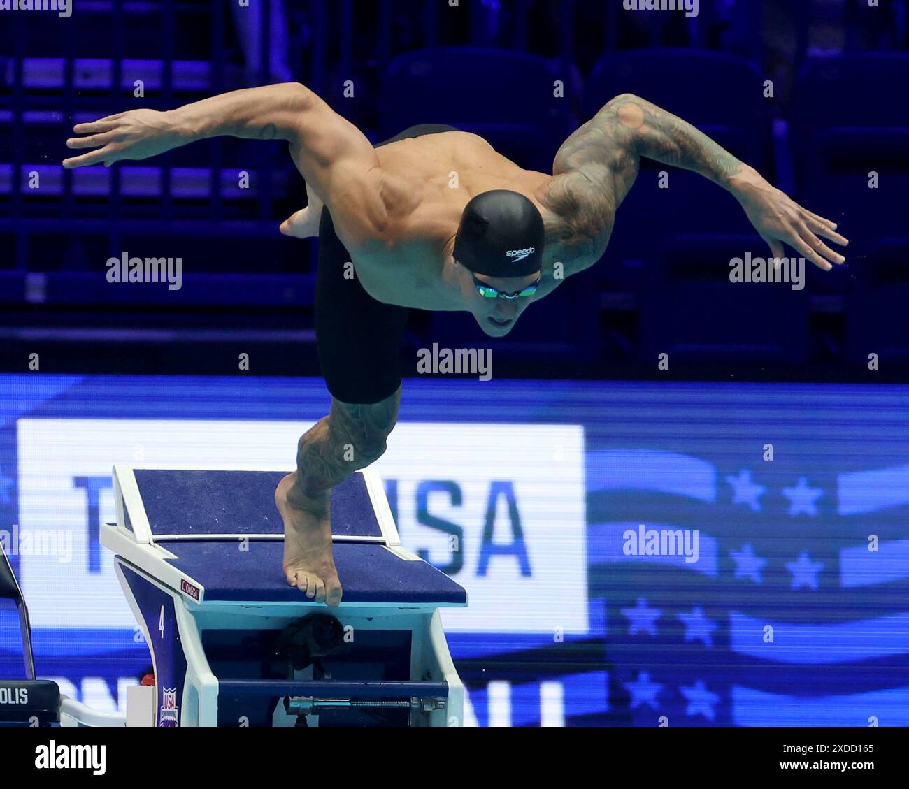 Indianapolis, Indiana, USA. 21st June, 2024. Caleb DRESSEL competing in ...