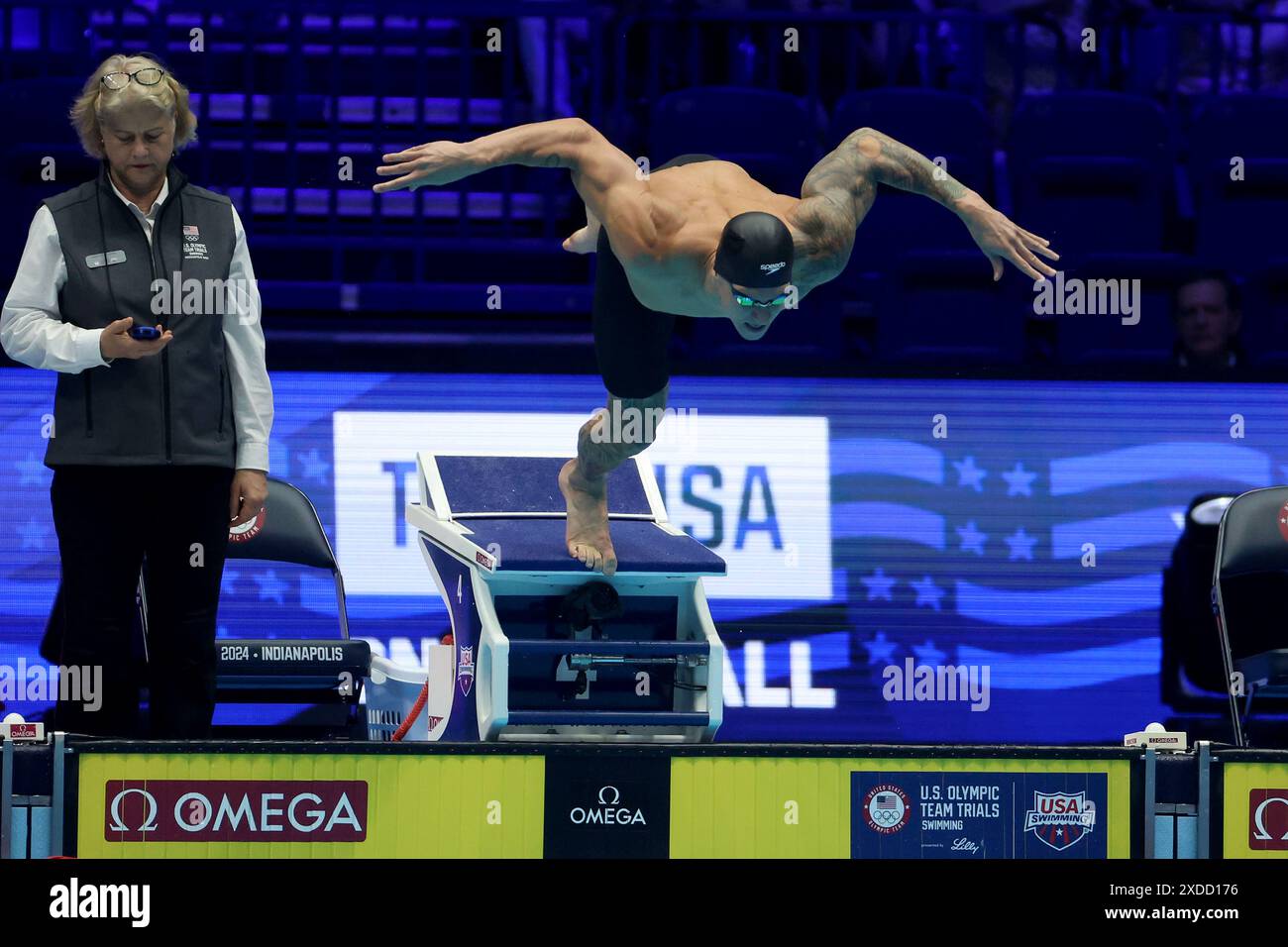 Indianapolis, Indiana, USA. 21st June, 2024. Caleb DRESSEL competing in ...