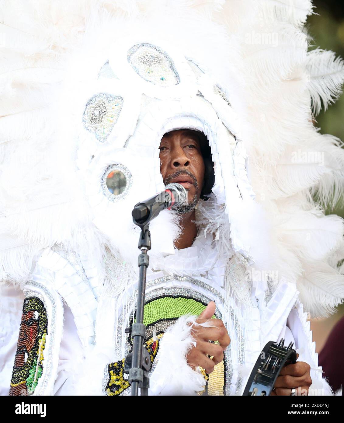New Orleans, United States. 19th June, 2024. Flag Boy Giz perform ...