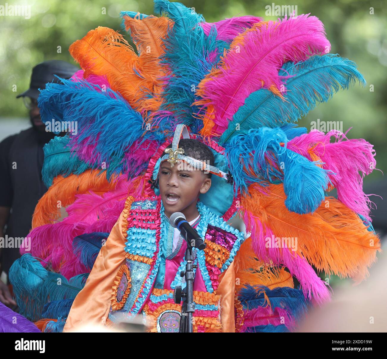 New Orleans, United States. 19th June, 2024. Flag Boy Giz perform ...