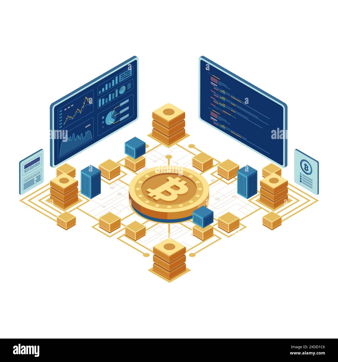 Blockchain ecosystem vector vectors Cut Out Stock Images & Pictures - Alamy