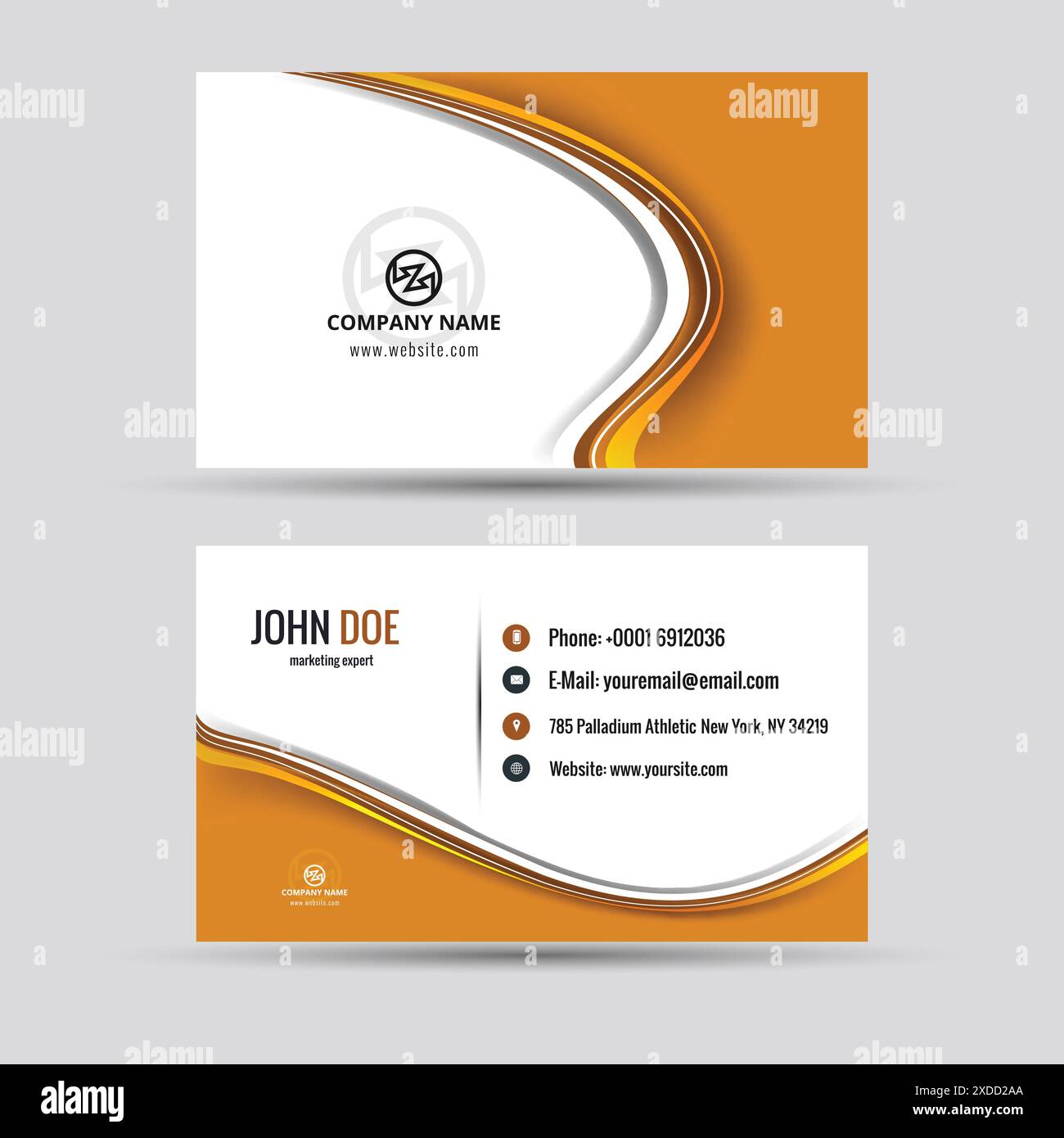 Stationery on orange blue Stock Vector Images - Alamy