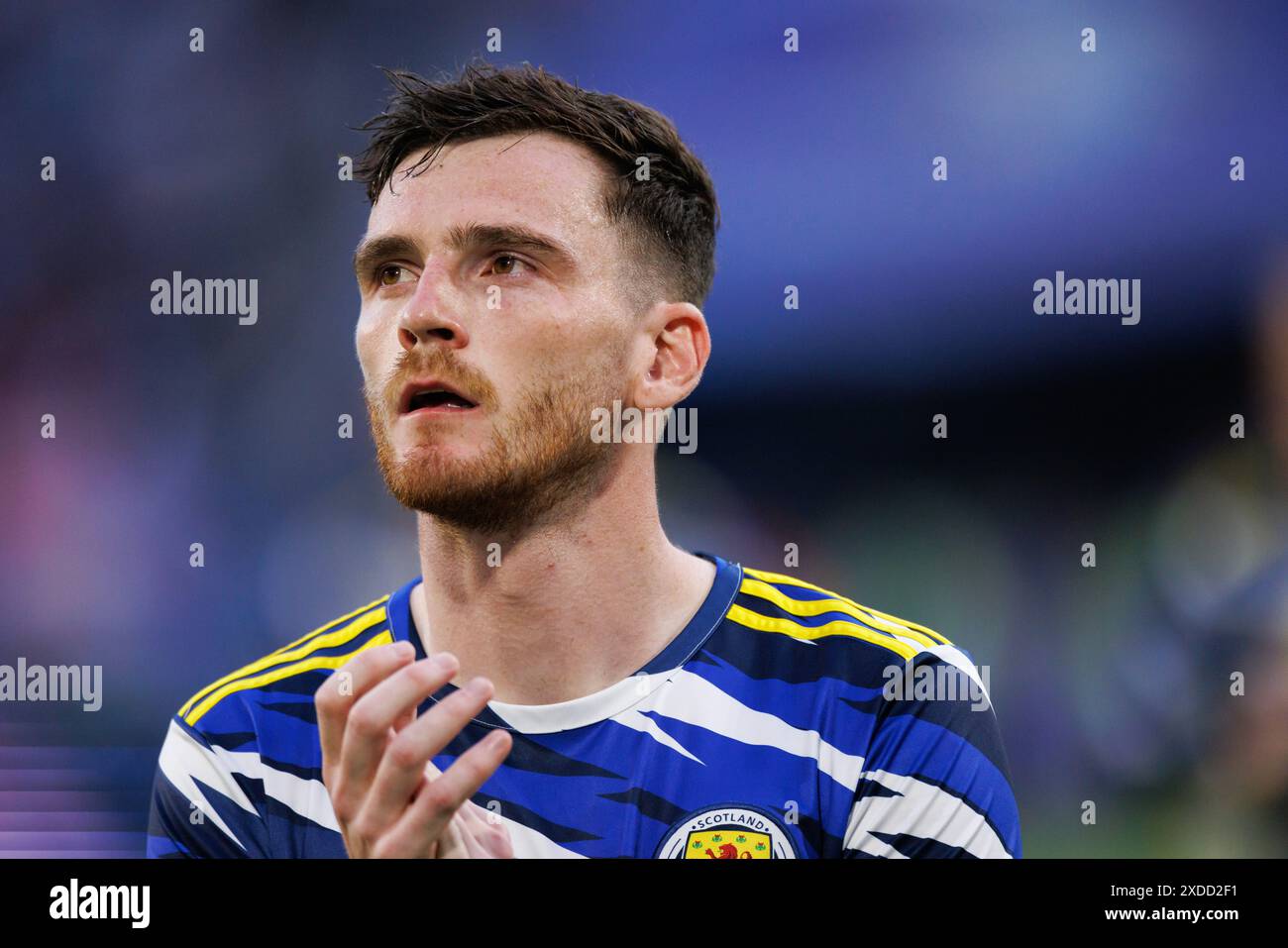 Cologne, Germany. 19th June, 2024. Andy Robertson (Scotland) seen ...