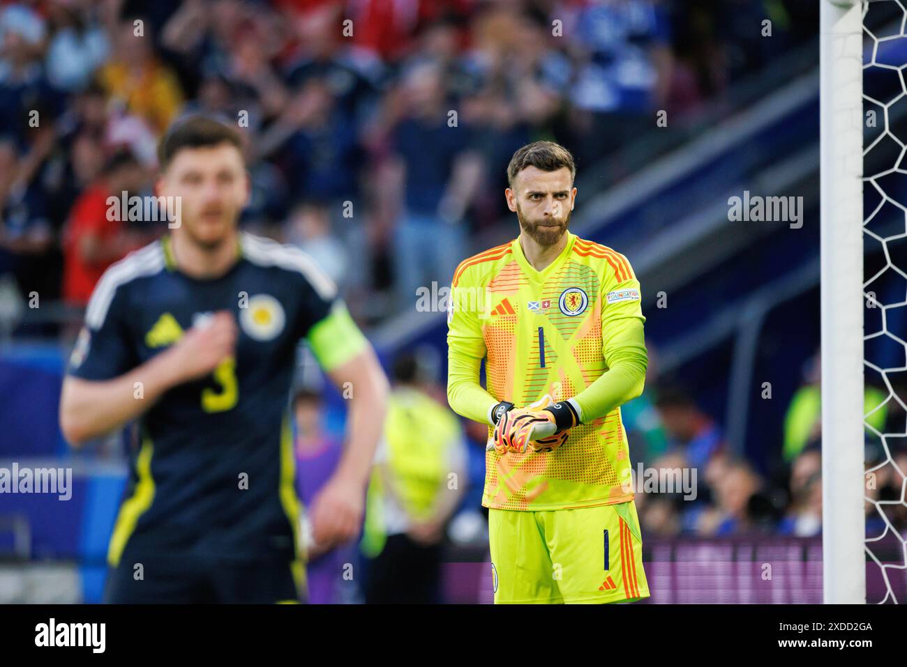 Angus Gunn (Scotland) seen in action during UEFA Euro 2024 game between ...