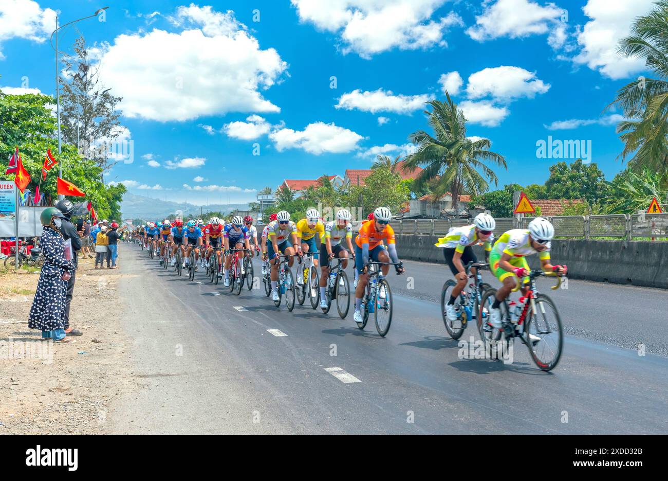 Phu Yen, Vietnam - April 19th, 2024: Amazing cycle race, sport activity ...