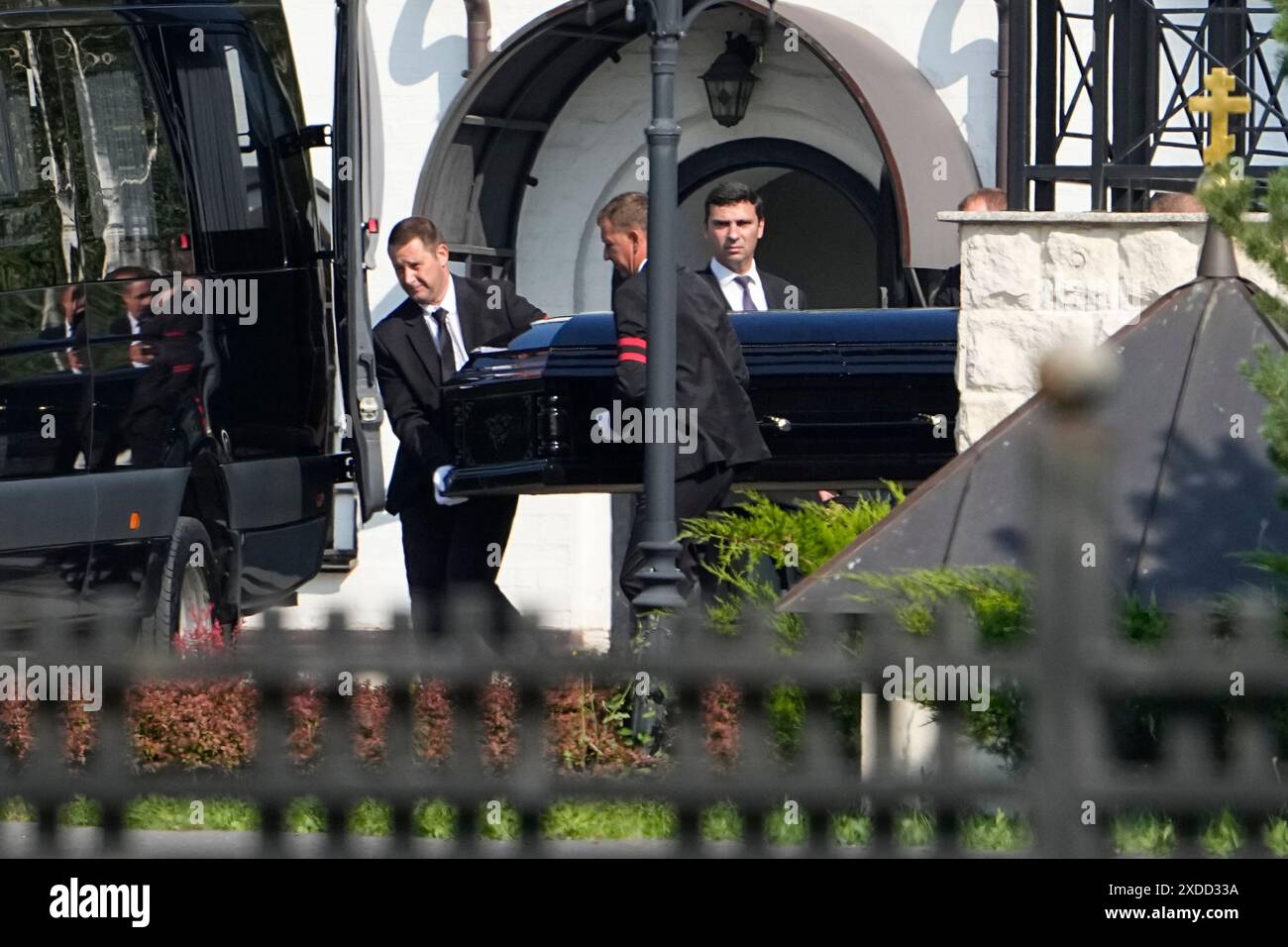 FILE - Pallbearers carry the coffin of Dmitry Utkin, who oversaw ...