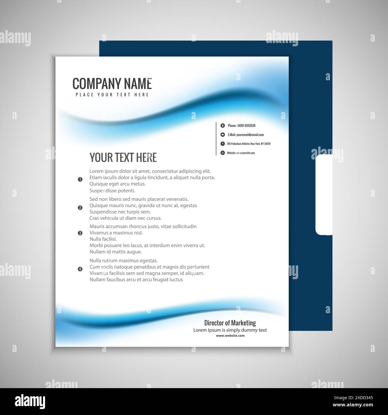 blue wavy letter template Stock Vector Image & Art - Alamy