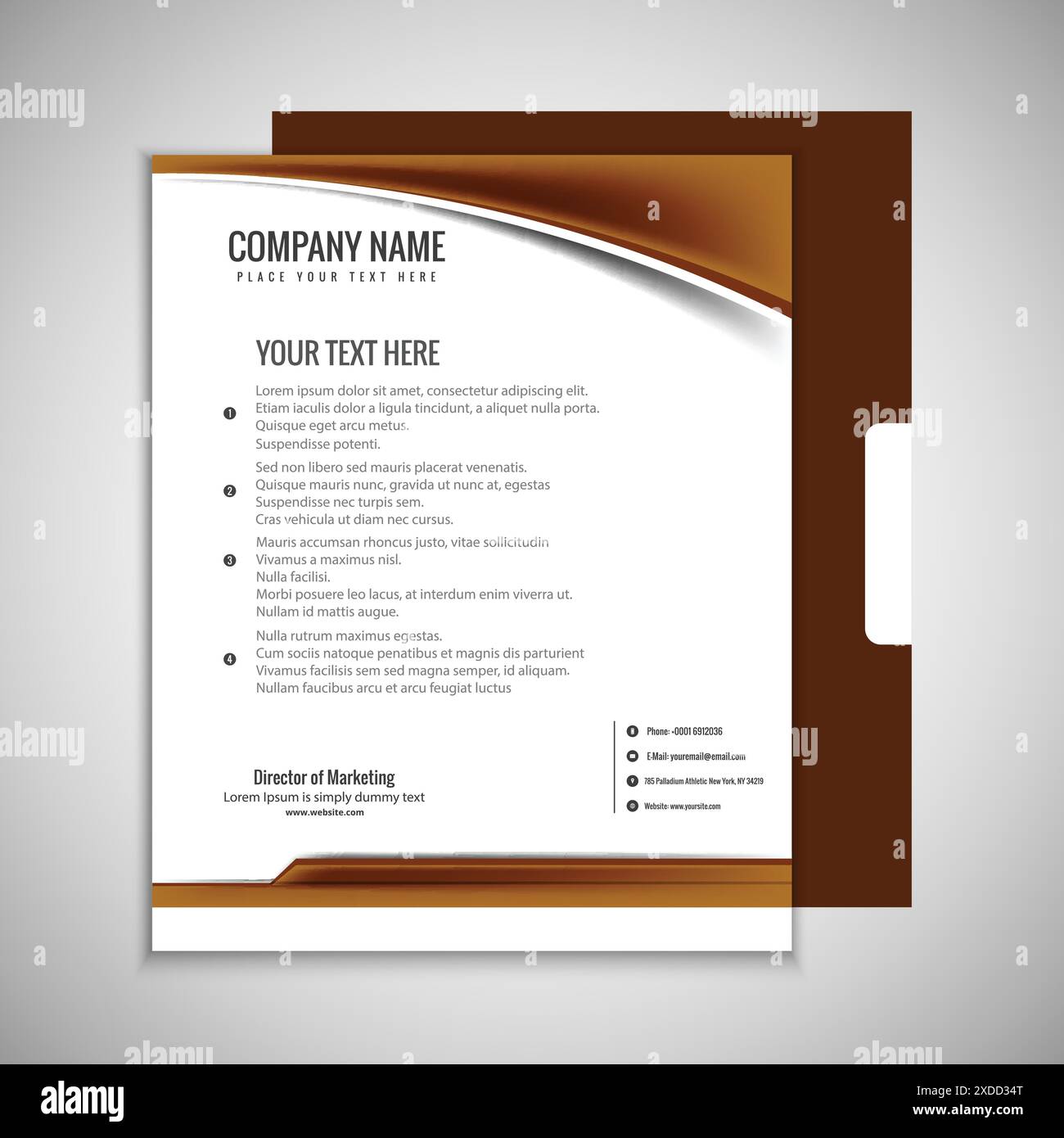 brown business brochure vector design illustration Stock Vector Image ...