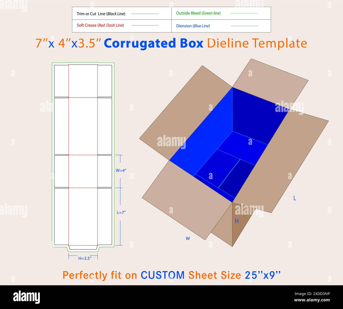 Brown corrugated cardboard used Stock Vector Images - Alamy