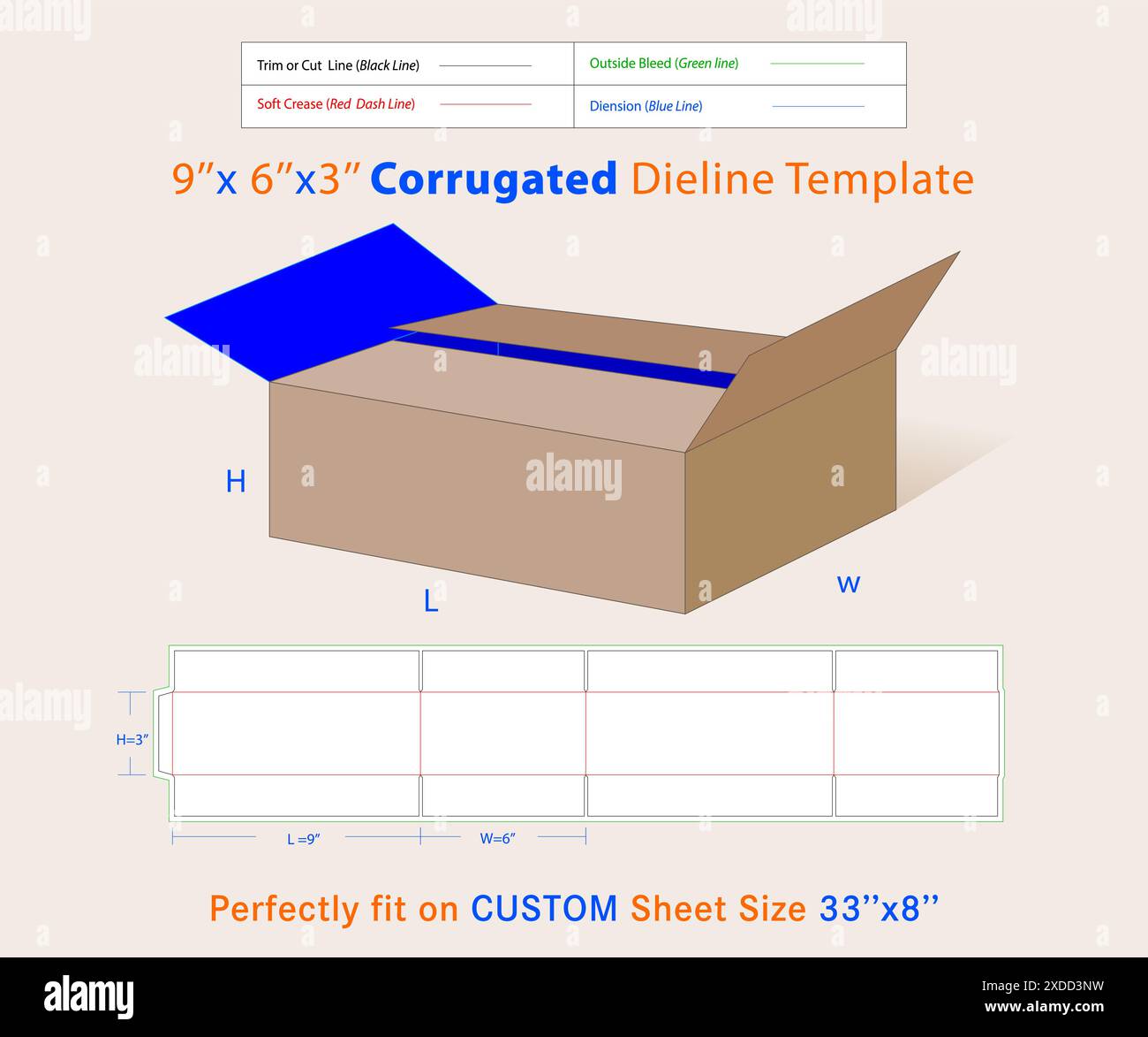 Eco friendly 3 Ply Corrugated Packing Box 9x6x3 Inches for Secure ...