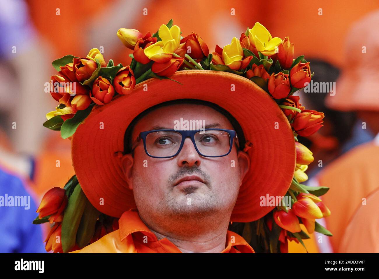 LEIPZIG - Holland fans in the stands prior to the UEFA EURO 2024 group ...
