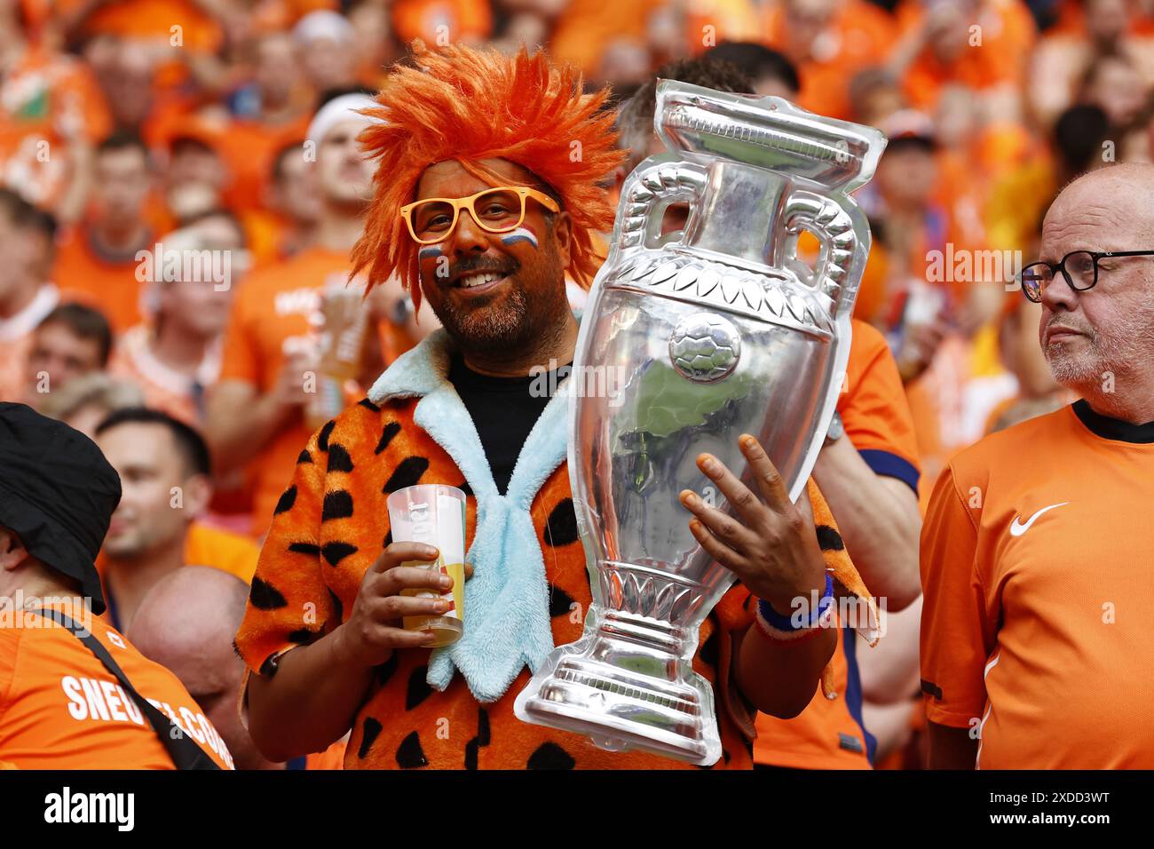 LEIPZIG - Holland fan with inflatable European Championship 2024 cup in ...