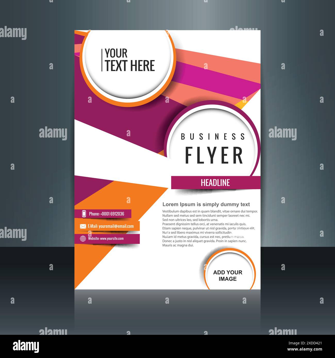 colorful brochure template with geometric figures Stock Vector Image ...