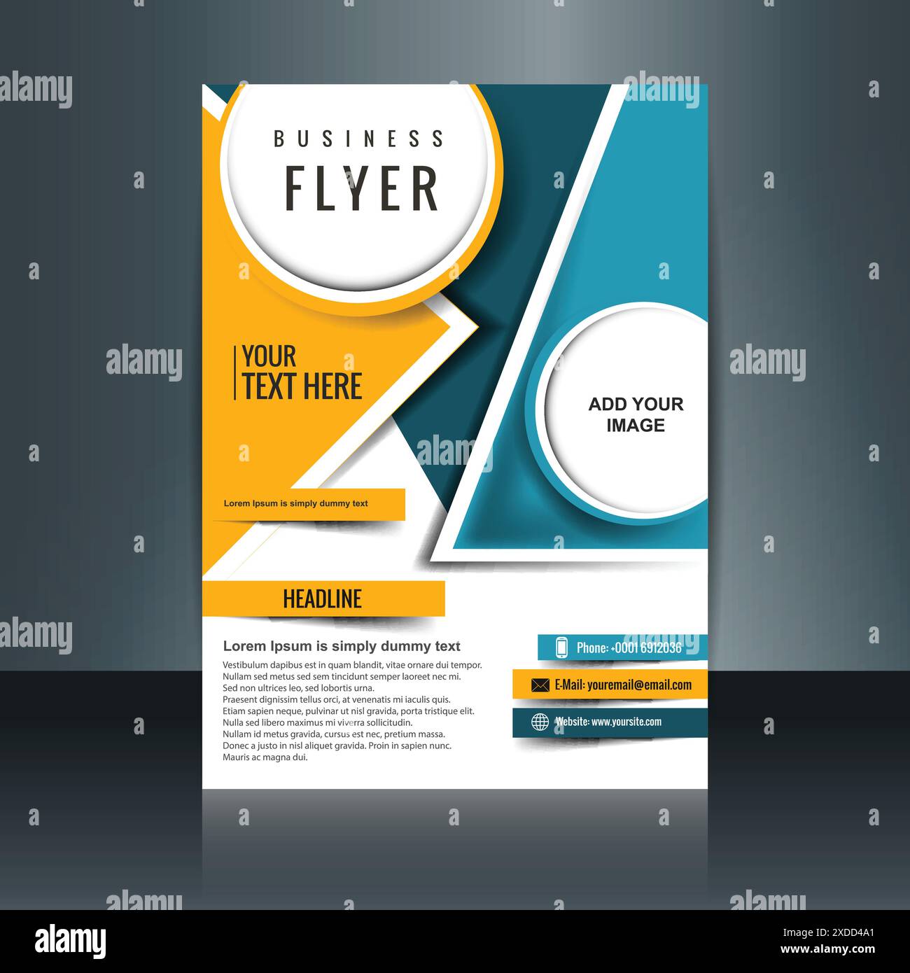 original business flyer with geometric shapes Stock Vector Image & Art ...