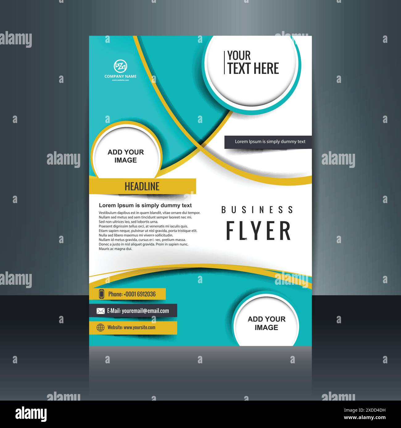 business flyer template with circular shapes Stock Vector Image & Art ...